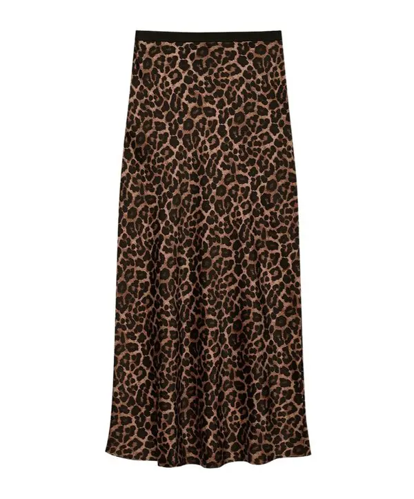 ANINE BING Leopard-printed Midi Skirt