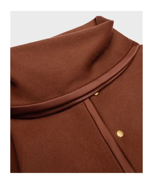 Celine Wool Cloth Jacket With Detachable Scarf