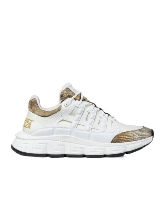 Versace Greca Panelled Sneakers - Platinum
