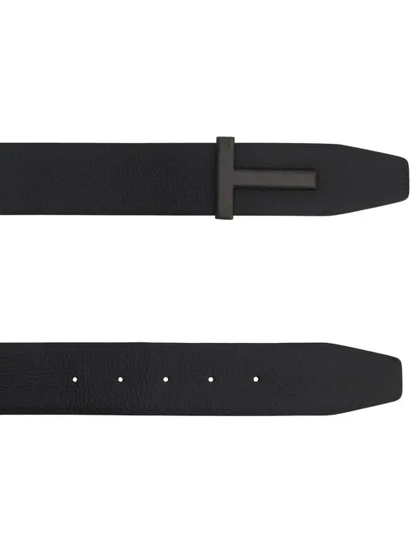 TOM FORD T Icon Leather Belt - Black