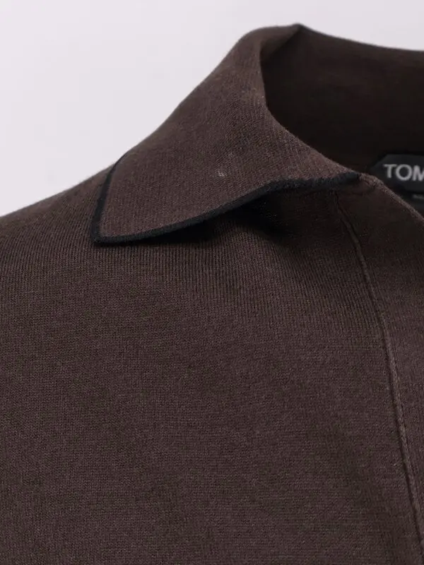 TOM FORD Knitted Polo Shirt - Black
