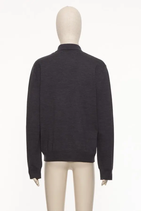 Valentino Garavani Vlogo Embroidered Long-sleeved Polo Shirt