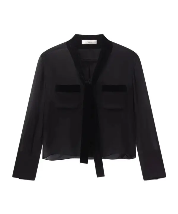 FRAME Pocket Tie-detail Blouse