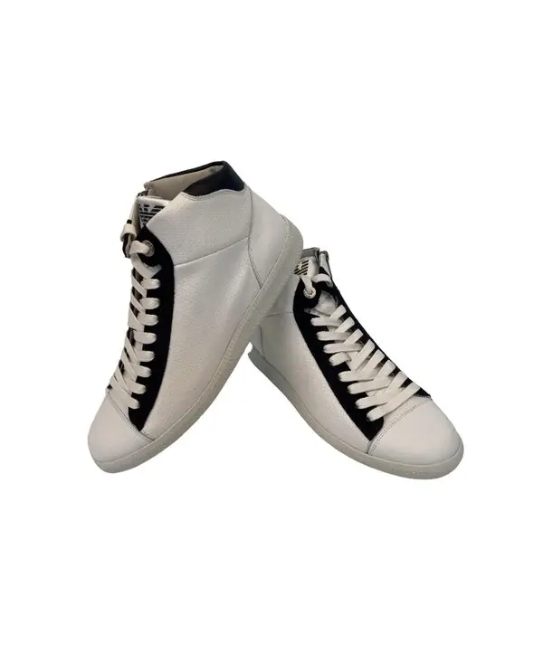 Emporio Armani High Top Logo Detail Sneakers