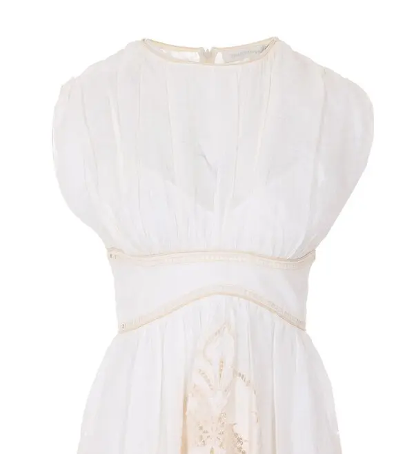 Zimmermann Daylight Waisted Maxi Dress - Cream