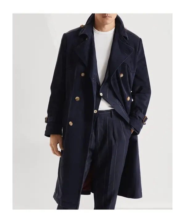 Brunello Cucinelli Suede Trench Coat