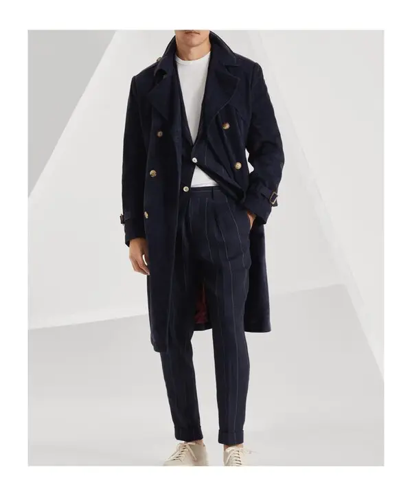 Brunello Cucinelli Suede Trench Coat