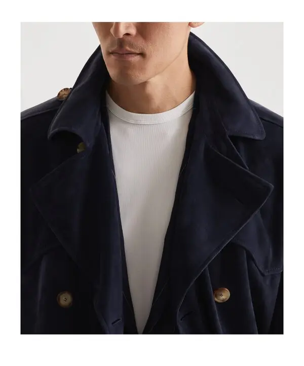 Brunello Cucinelli Suede Trench Coat