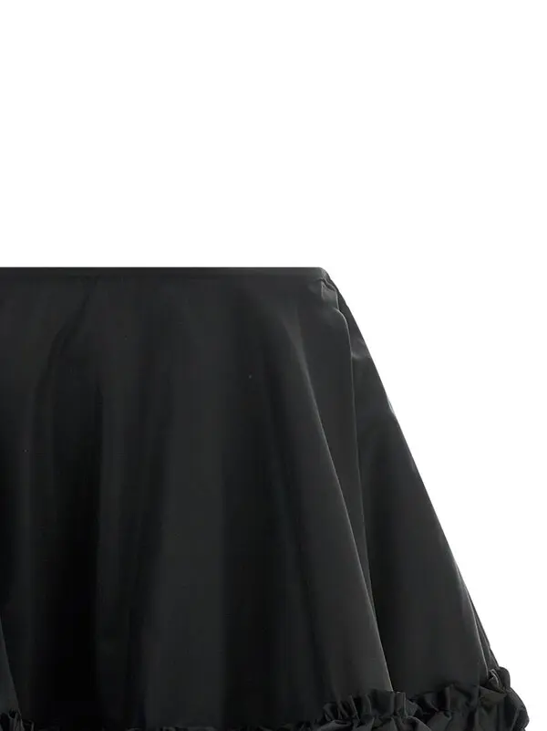 GANNI Duchesse Mini Frill Skirt - Black