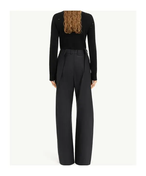 MAISON MARGIELA Wide Leg Tailored Trousers