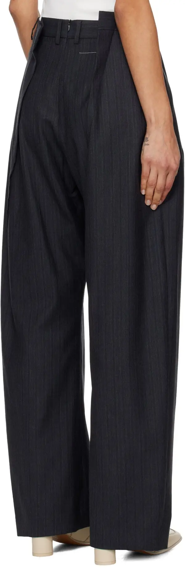 MAISON MARGIELA Wide Leg Tailored Trousers