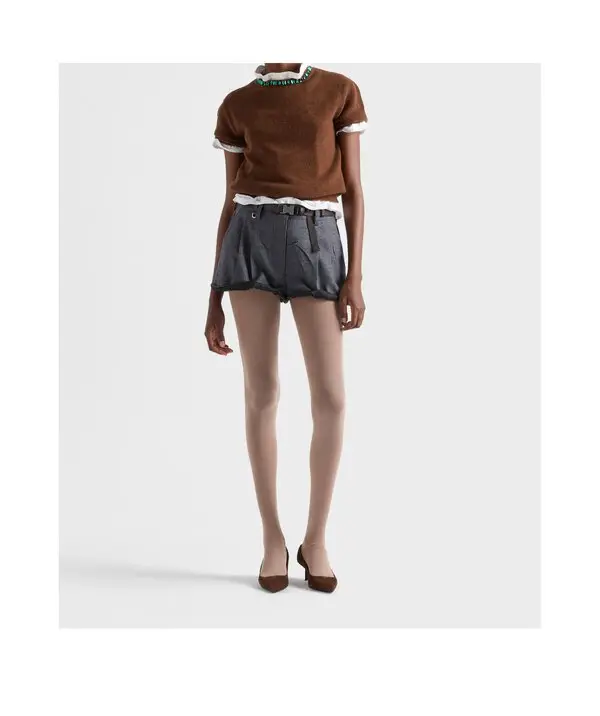 Prada Logo Patch Shorts