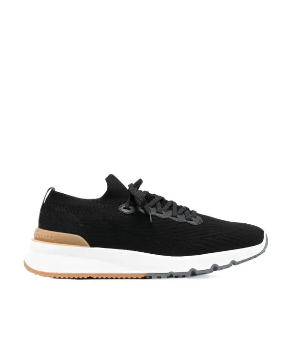 Brunello Cucinelli Knitted Lace-up Sneakers