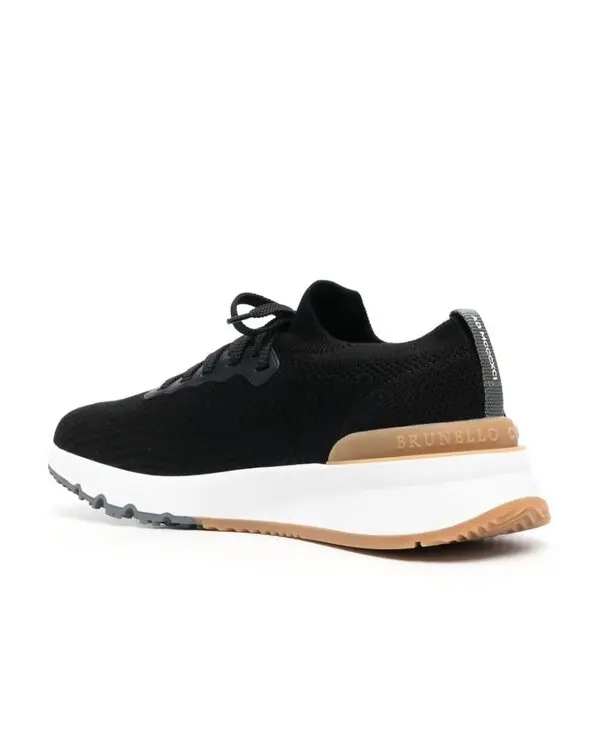 Brunello Cucinelli Knitted Lace-up Sneakers