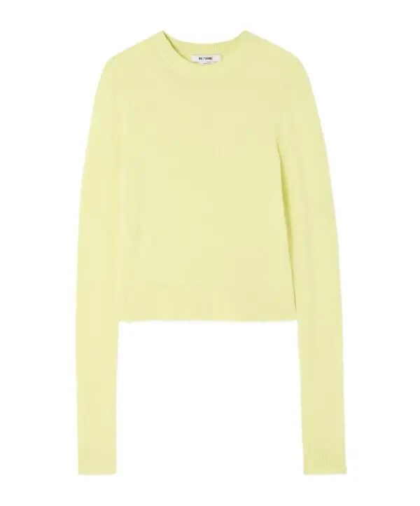 RE/DONE Crew Neck Sweater With Ribbed Details