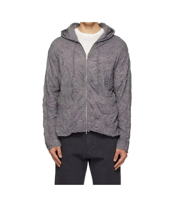 POST ARCHIVE FACTION (PAF) Textured Zip-up Hoodie