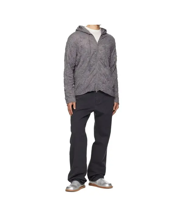 POST ARCHIVE FACTION (PAF) Textured Zip-up Hoodie