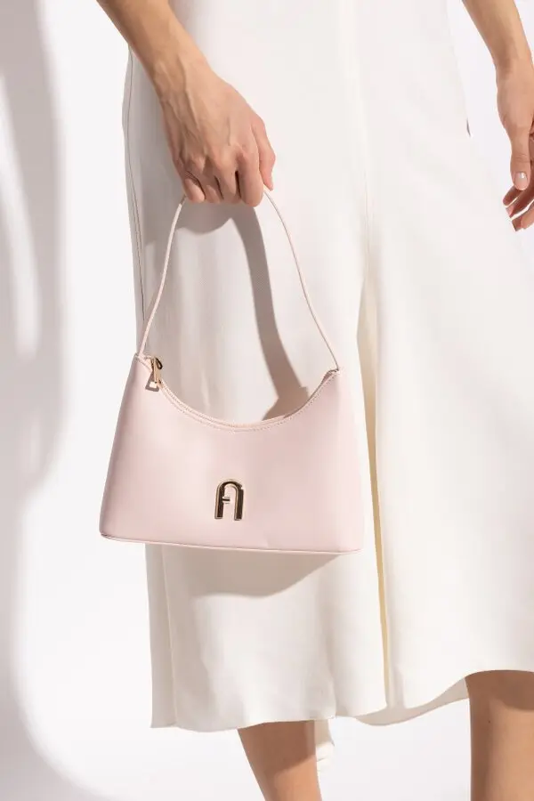 Furla Diamante Logo Plaque Mini Shoulder Bag - Pink