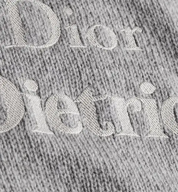 Dior Embroidered Crew Neck Sweater - Gray