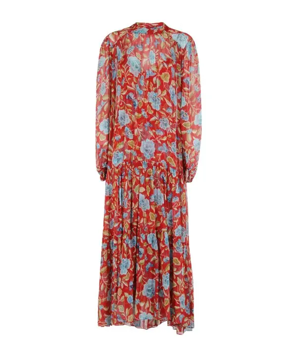 Rixo Adalind Floral Print Maxi Dress