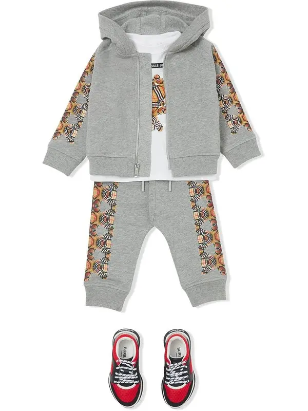 Burberry Zip-fastening Hoodie With Teddy Bear Print
