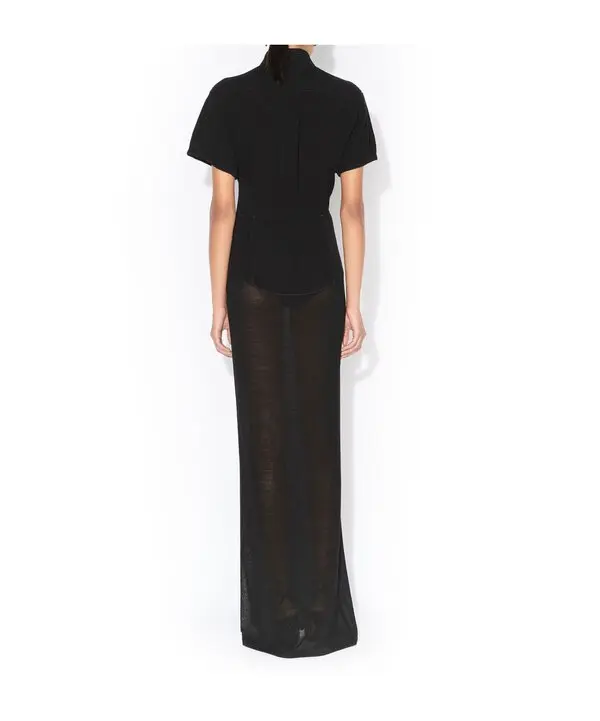 Alaïa Knit Polo Maxi Dress