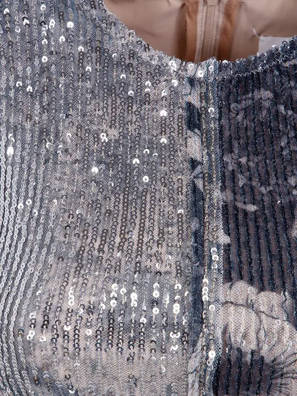 MAISON MARGIELA Sleeveless Sequined Top - Grey