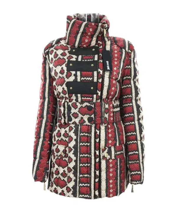 Just Cavalli Jacquard Pattern Belted Jacket