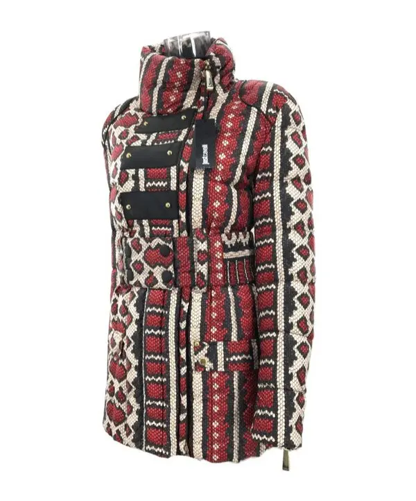 Just Cavalli Jacquard Pattern Belted Jacket
