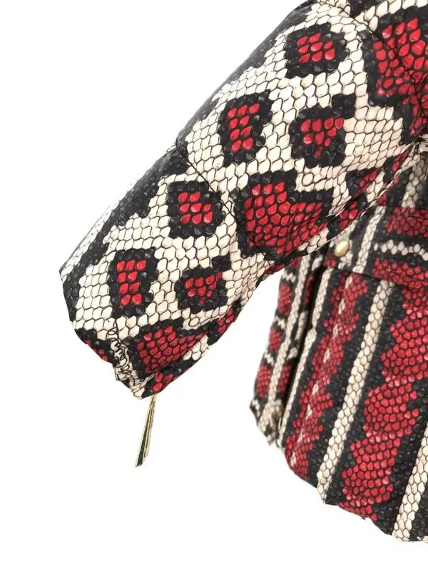 Just Cavalli Jacquard Pattern Belted Jacket