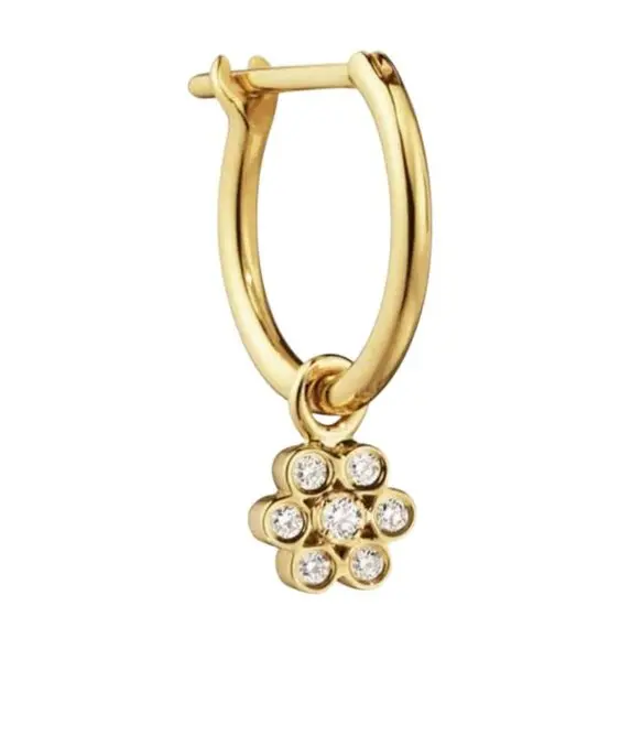 Sophie Bille Brahe Lily-shaped Diamond Earrings - Yellow