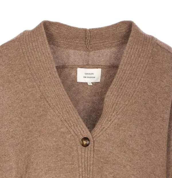 Loulou De Saison Kaia V-neck Cardigan - Brown