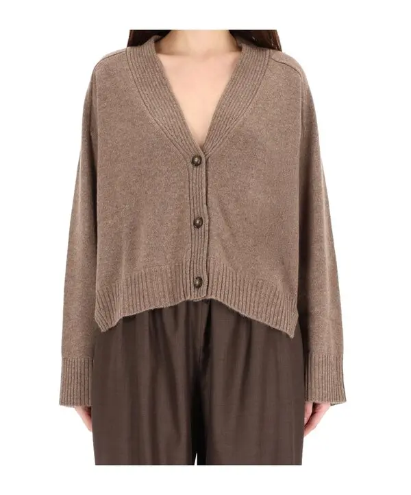 Loulou De Saison Kaia V-neck Cardigan - Brown