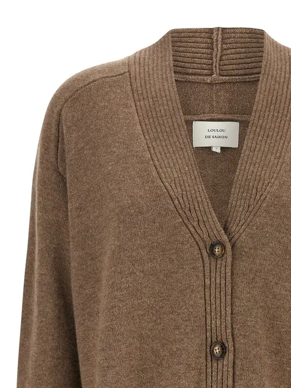 Loulou De Saison Kaia V-neck Cardigan - Brown