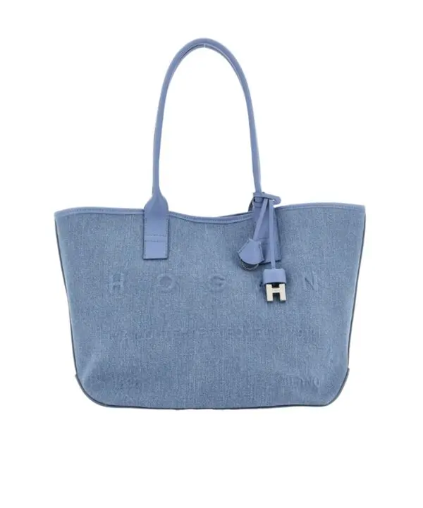 Hogan Logo Detail Top Handle Bag - Blue