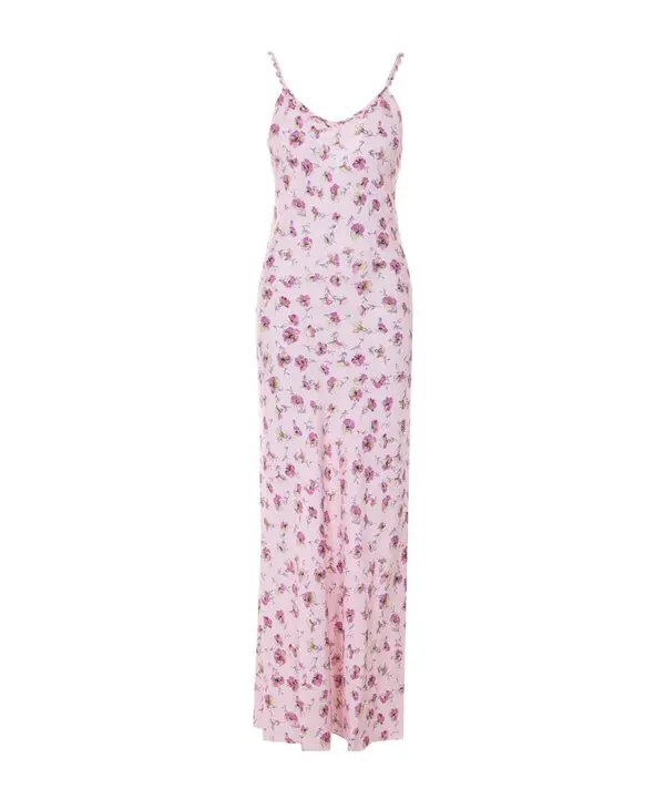 TWINSET Floral Print Maxi Dress - Pink