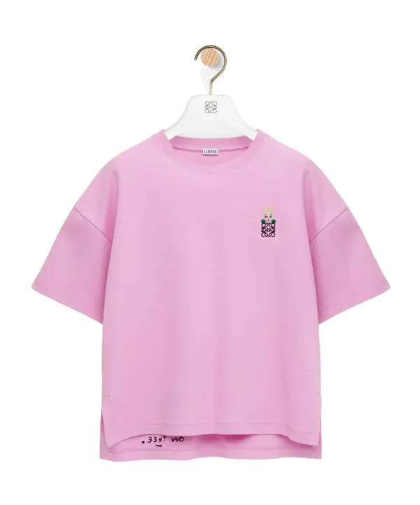 Loewe Regular Fit T-shirt With Futuristic Cat Embroidery