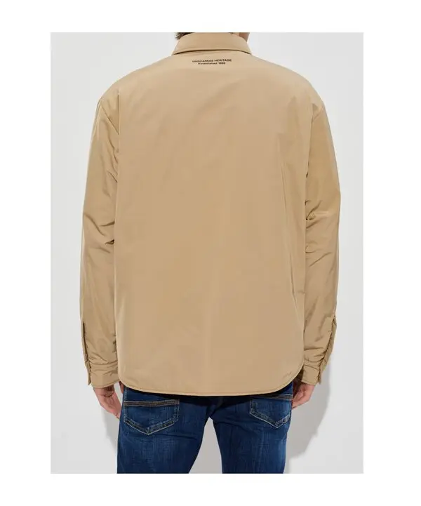 Dsquared2 Insulated Button-up Jacket - Beige