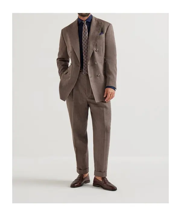 Brunello Cucinelli Peak-lapels Blazer - Hazelnut Color