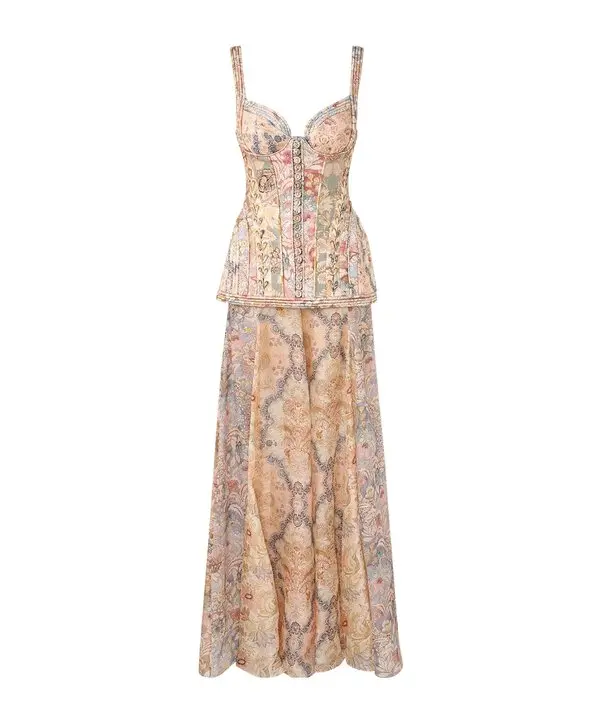 Zimmermann Rebellion Corded Maxi Dress - Spliced Floral