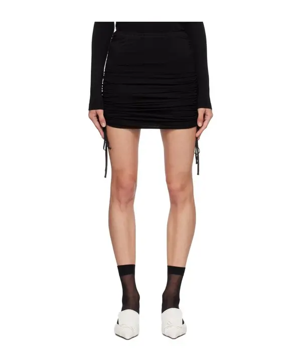 PUSHBUTTON Draped Pleated Mini Skirt