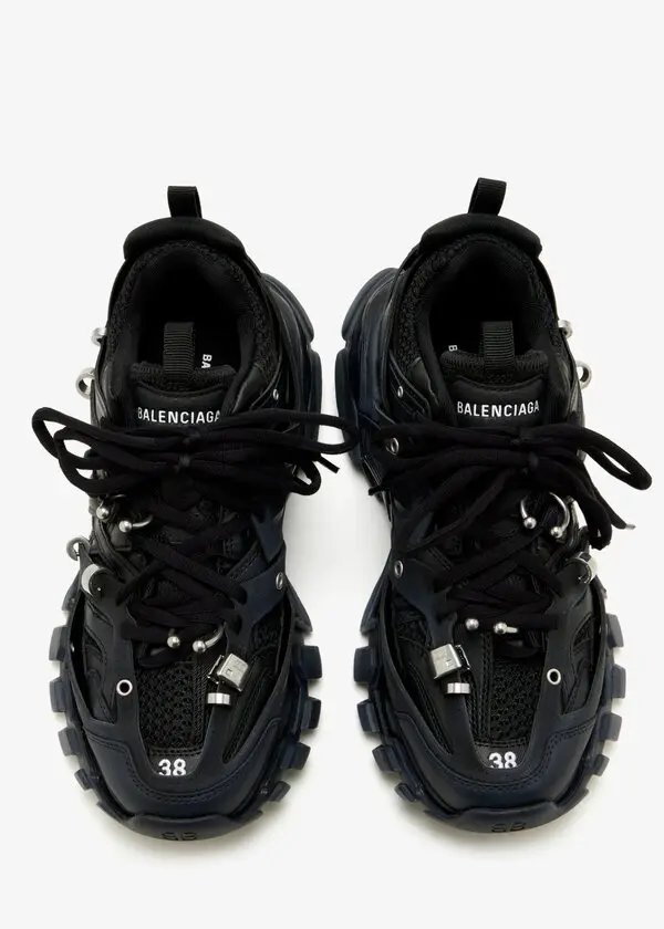 Balenciaga Lace-up Track Sneakers - Black