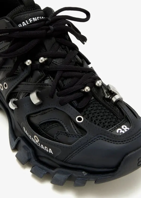 Balenciaga Lace-up Track Sneakers - Black