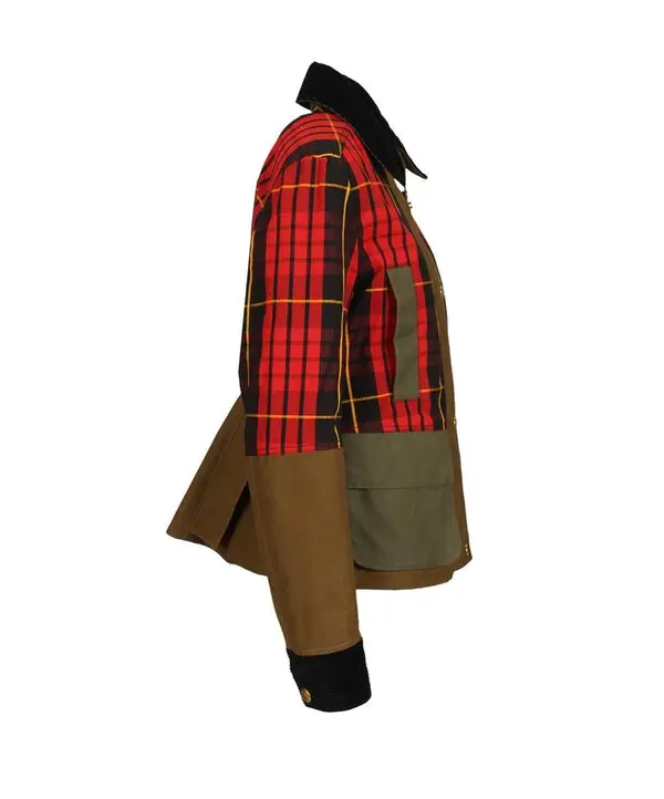 Alexander McQueen Tartan Ripstop Jacket With Corduroy Collar