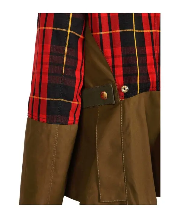 Alexander McQueen Tartan Ripstop Jacket With Corduroy Collar