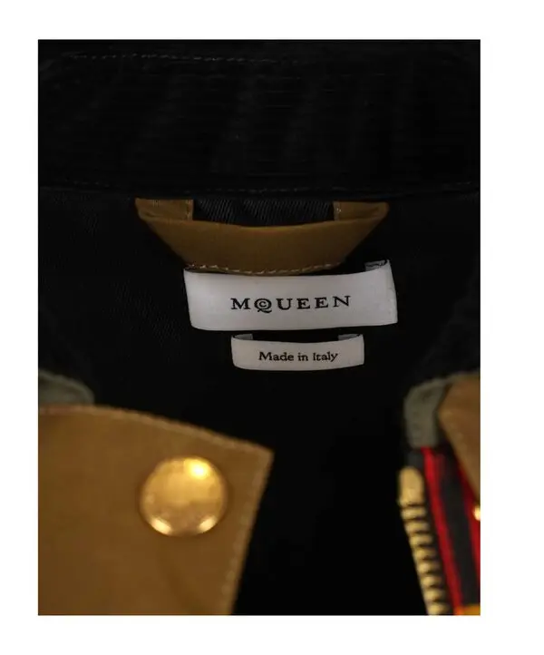 Alexander McQueen Tartan Ripstop Jacket With Corduroy Collar