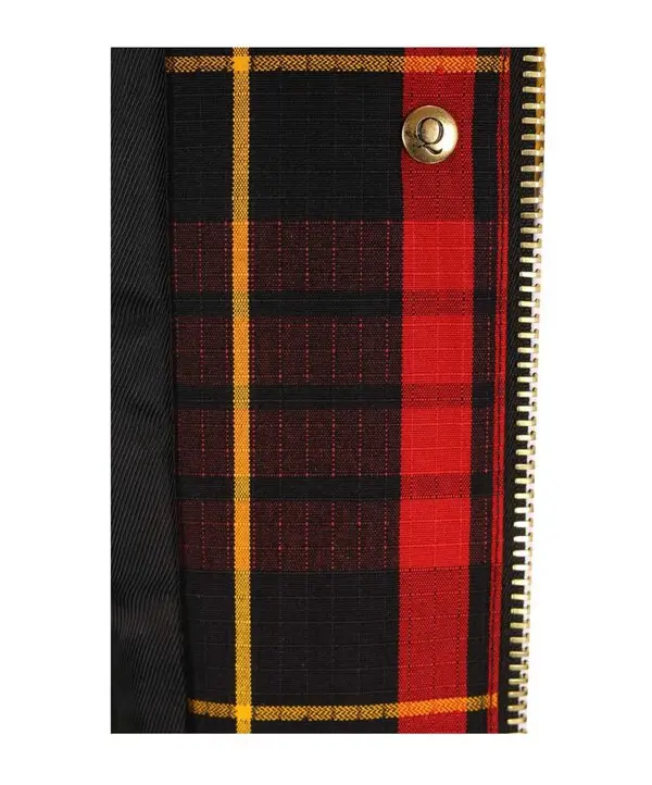 Alexander McQueen Tartan Ripstop Jacket With Corduroy Collar