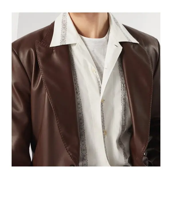 Brunello Cucinelli Leather Blazer