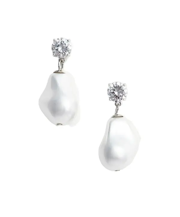 SELF-PORTRAIT Pearl Drop Earrings - White