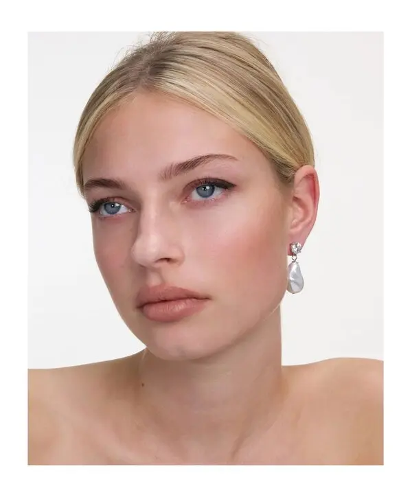 SELF-PORTRAIT Pearl Drop Earrings - White